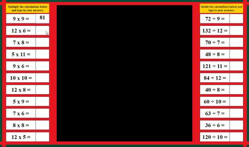 Christmas Stocking Multiplication and Division to 12 Pixel Art Mystery ...