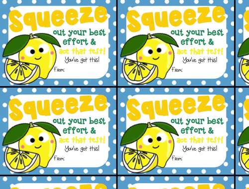 Lemon (Warheads) Testing Motivation Tag- Squeeze out your best effort ...