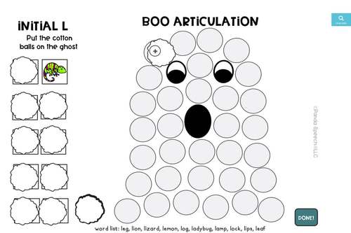 BOO! Articulation BOOM Cards: Later Sounds (Distance Learning/Speech ...