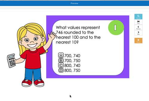 Rounding to the Nearest 10 and 100 Test Prep | Boom Card™ Task Cards