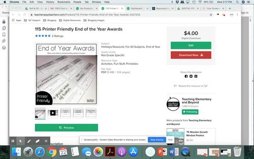 Google Classroom™ Printer Friendly End of the Year Awards for Distance ...