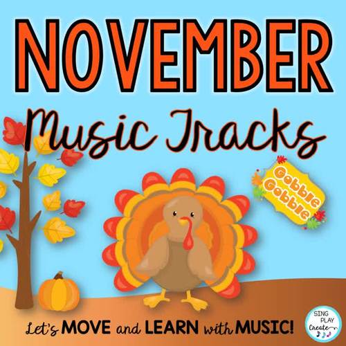 Thanksgiving Brain Break, Music and Movement Instrumental Background Tracks