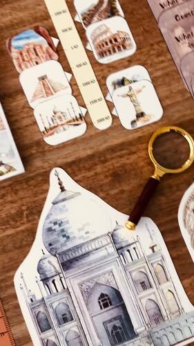 7 Wonders of the World Unit Study | Reading Content, Worksheets, Flashcards