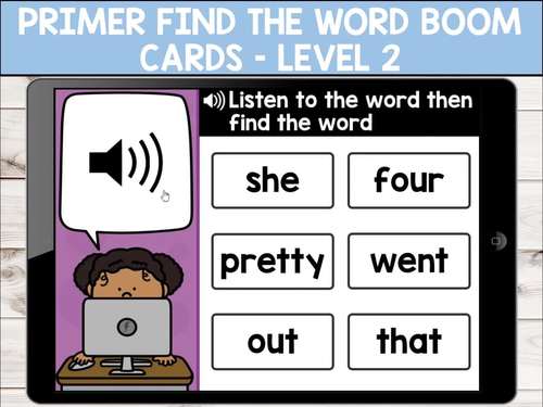 Primer Sight Word Recognition Boom Cards – Digital Sight Word Practice