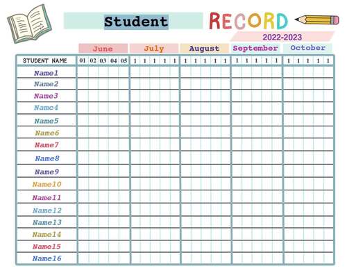 Editable Classroom Form, attendance sheet template, Student log tracker ...