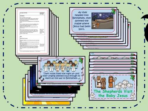 The shepherds visit Jesus Christmas lesson / Kindergarten and 1st Grade