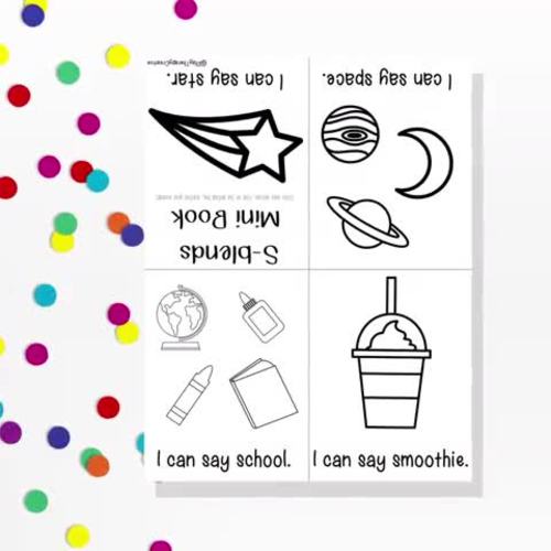 Articulation Mini Books for Preschool Kinder Speech Therapy Sound Practice