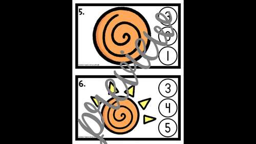 Summer Math Center Task Cards Counting Sun Rays 0-10 Clip Cards | TPT