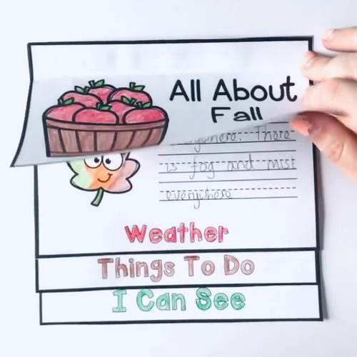September Flip Books | September Writing Crafts All About Fall | TPT
