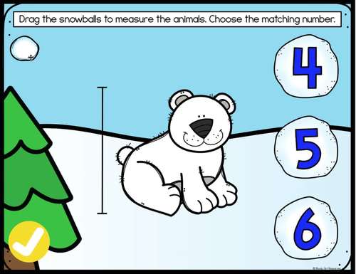 Winter Nonstandard Measurement for Google Slides by Rhody Girl Resources