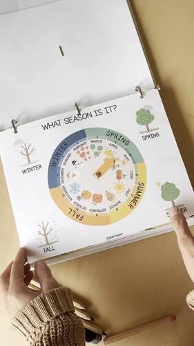 Morning Bundle Busy Book – Circle Time Learning Folder, Homeschool Binder