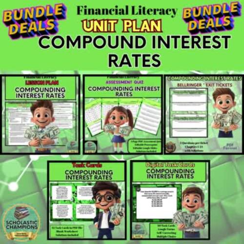 COMPOUNDING INTEREST RATES * Financial Literacy UNIT PLAN | TPT