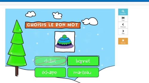 French WINTER Vocabulary Activities BOOM CARDS | L' hiver | Reading