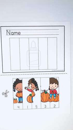 Number Order Puzzles 1-5 with Mystery Pictures | Fall Pumpkins | Math ...