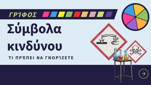 Greek: Chemistry GHS symbols interactive quiz Genially + PDF by Lernfitness