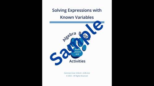 Simplifying Expressions given Variable Values by Algebra Beagle | TPT