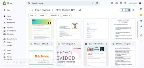 Efren Divided Novel Study by Click. Teach. Engage | TPT