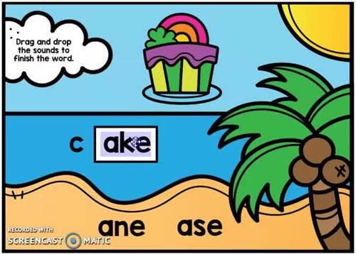 Long Vowel CVCe Boom Cards | Word Building 1st Grade Phonics Boom Cards