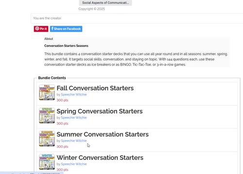 Conversation Starters and Ice Breakers Spring Summer Winter Fall Boom Cards