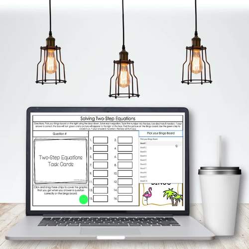 Two Step Equations with Fractions Task Cards and BINGO by Blessed Math ...