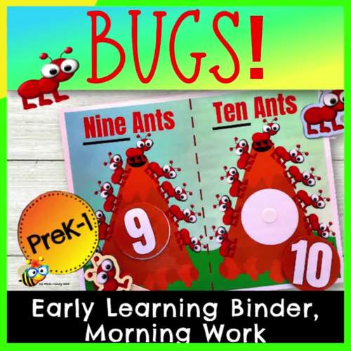 Pre-K Skills Activities - Bug Busy Binder by Miss Fuzzy Bee | TPT