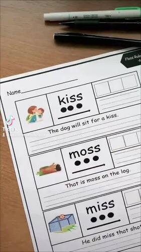 K/1st Task Cards/Worksheet (CVC, Floss Rule, Digraphs) Decodable ...