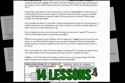 Life Science Reading Comprehension Passages Word File Bundle (3rd-4th ...