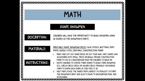 Winter Math Preschool Lesson Plans by Imaginative Play Academy- Natasha ...