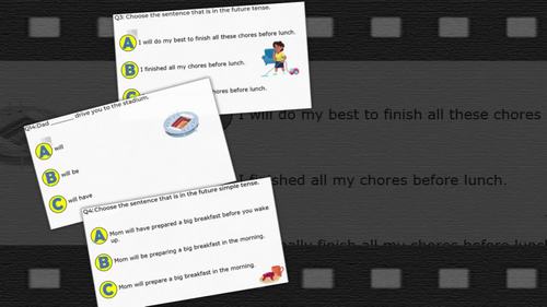 Future Tense Review Worksheets, Interactive Activities, Self-Grading Tests