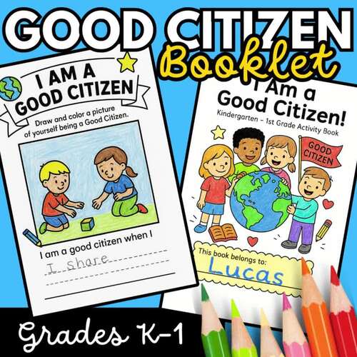 Being a Good Citizen Worksheets | Kindergarten 1st Grade SEL Activities
