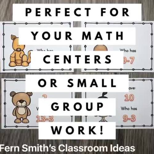 Subtraction I Have Who Has Card Game by Fern Smith's Classroom Ideas
