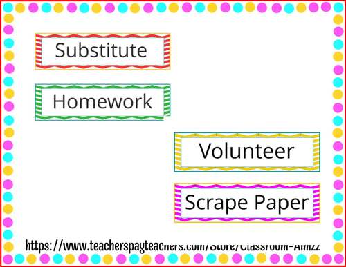 Printable 10 Drawer Cart Labels, Editable 10 Drawers Cart Labels, Editable