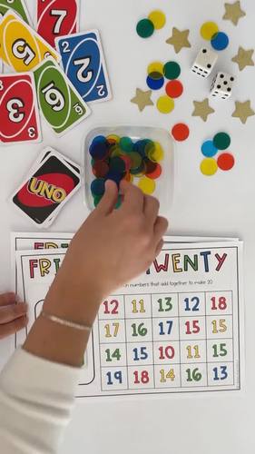UNO Card Games | Math Centers | Number sense Games | Grades 1 - 2 ...