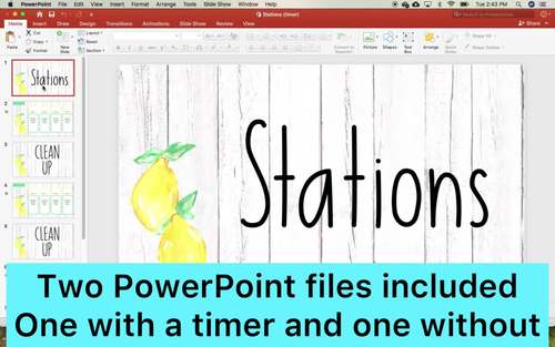 Editable Center Rotation PowerPoint | Lemon Classroom Theme | TPT