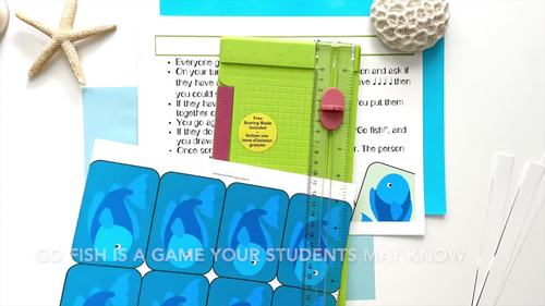 Dotted Eighth, Dotted Quarter, + Whole Note Go Fish Rhythm Card Game