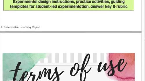 Experimental Design Practice - Student Led Scientific Method Lab for ...