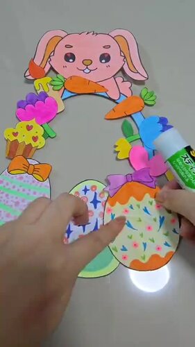 Easter Bunny Wreath Craft:Creative Writing for Easter Day:Spring:Active ...