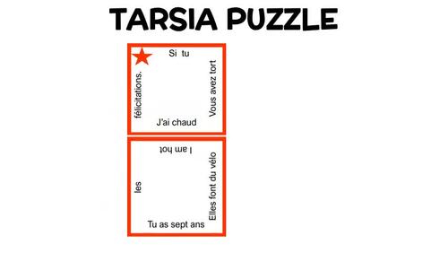 Tarsia Domino-Style Puzzle Game for French Irregular Verbs: AVOIR & FAIRE