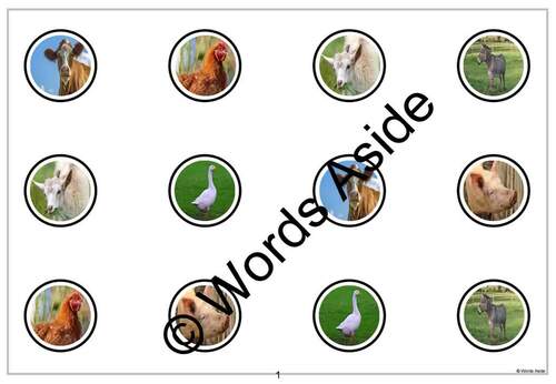 Executive Functioning Brain Boards Cards Preschool Autism SpEd Land Animals