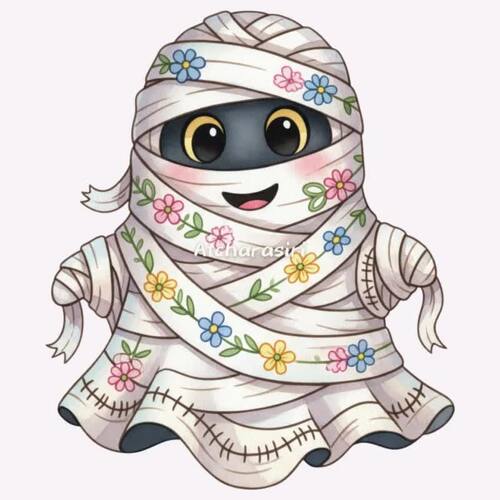 Mummy Ghost PNG • 19 Digital Clipart Files • Transparent Background ...