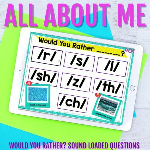 Sound Loaded "Would You Rather?" Boom Cards - All About Me Theme