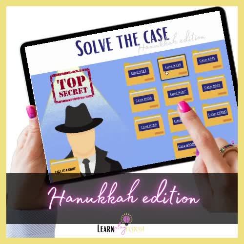 Hanukkah Games for preschool, Solve a mystery, Boomcards interactive lesson