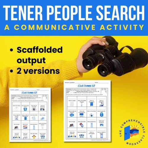 Communicative Activity: "Tener" People hunt for Spanish 1 | TPT