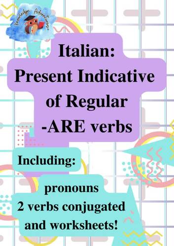 Italian: Present Indicative of -ARE Regular Patterns by Knowledge ...