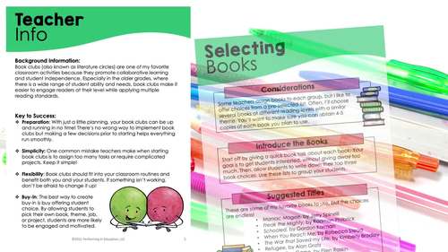 Literature Circle Activity Kit | Book Clubs Student Organizers | 5th ...