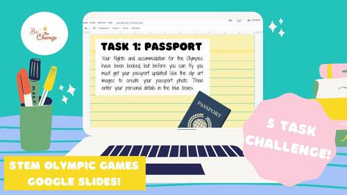 STEM Olympics Games 5 Tasks Digital Lesson - Google Slides™ by Bee The ...
