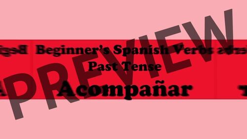 Acompañar - Spanish Regular -AR Past Preterite tense Verb Conjugation ...