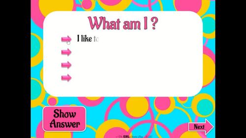 ESL Vocabulary Guessing Game What am I by The ESL Goodie Bag | TPT