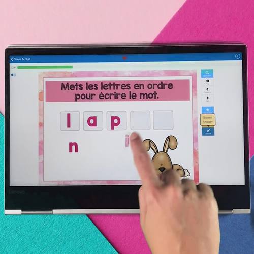 French spring vocabulary digital task cards BOOM CARDS LE PRINTEMPS