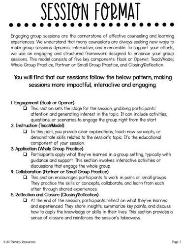 MINDFULNESS Small Group Counseling Curriculum - 7 Sessions - HIGH SCHOOL